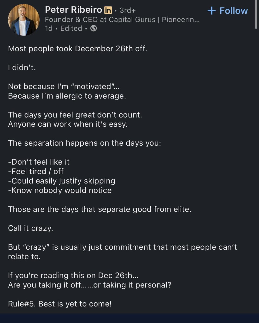 Allergic to average | /r/LinkedInLunatics / LinkedIn Lunatics | Know ...