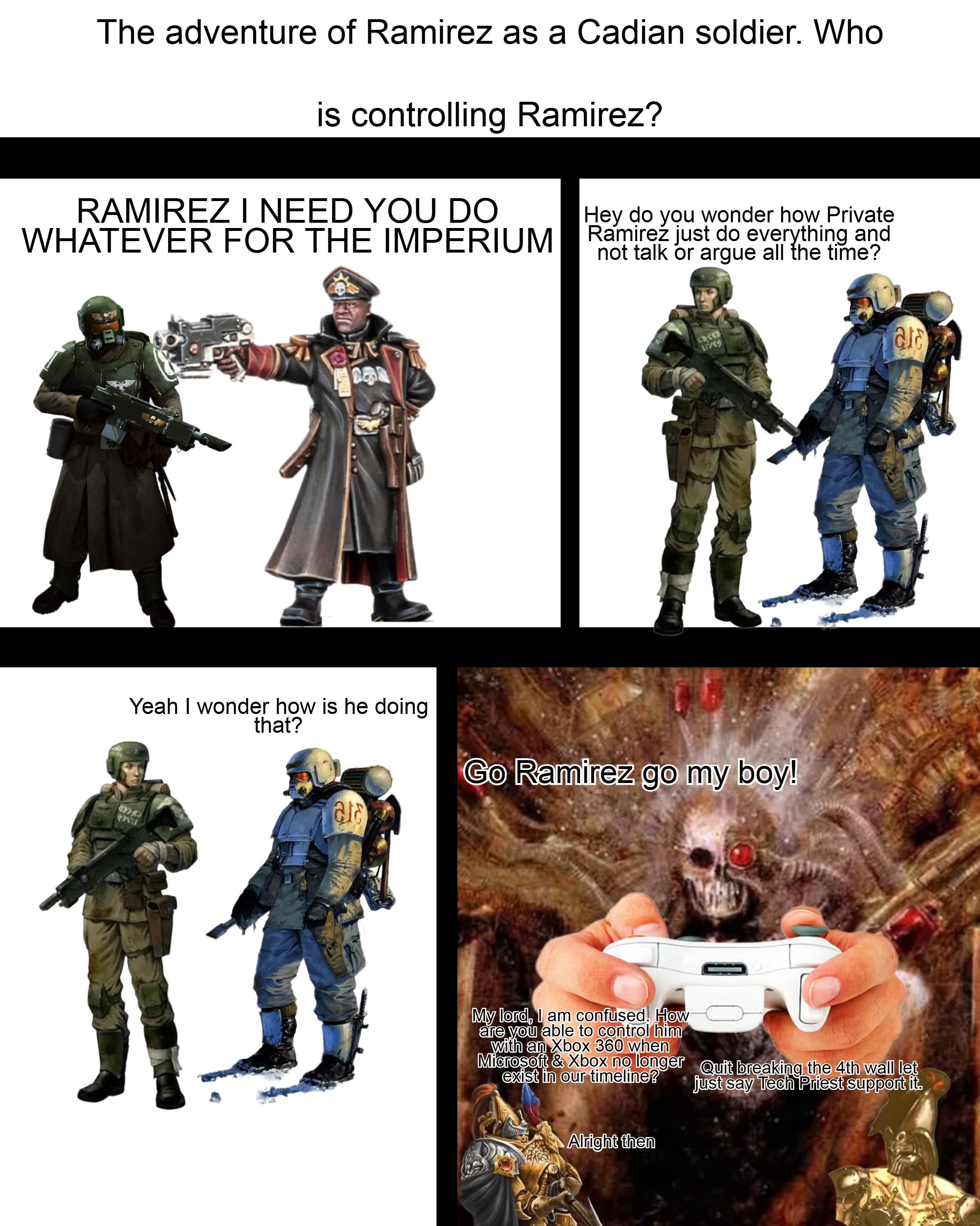 Wonder how Ramirez is doing everything? The Emperor of Mankind is ...