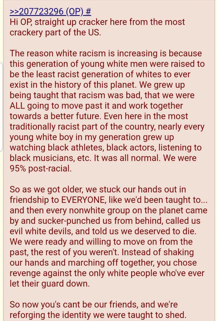 Anon on racism | /r/Greentext | Greentext Stories | Know Your Meme
