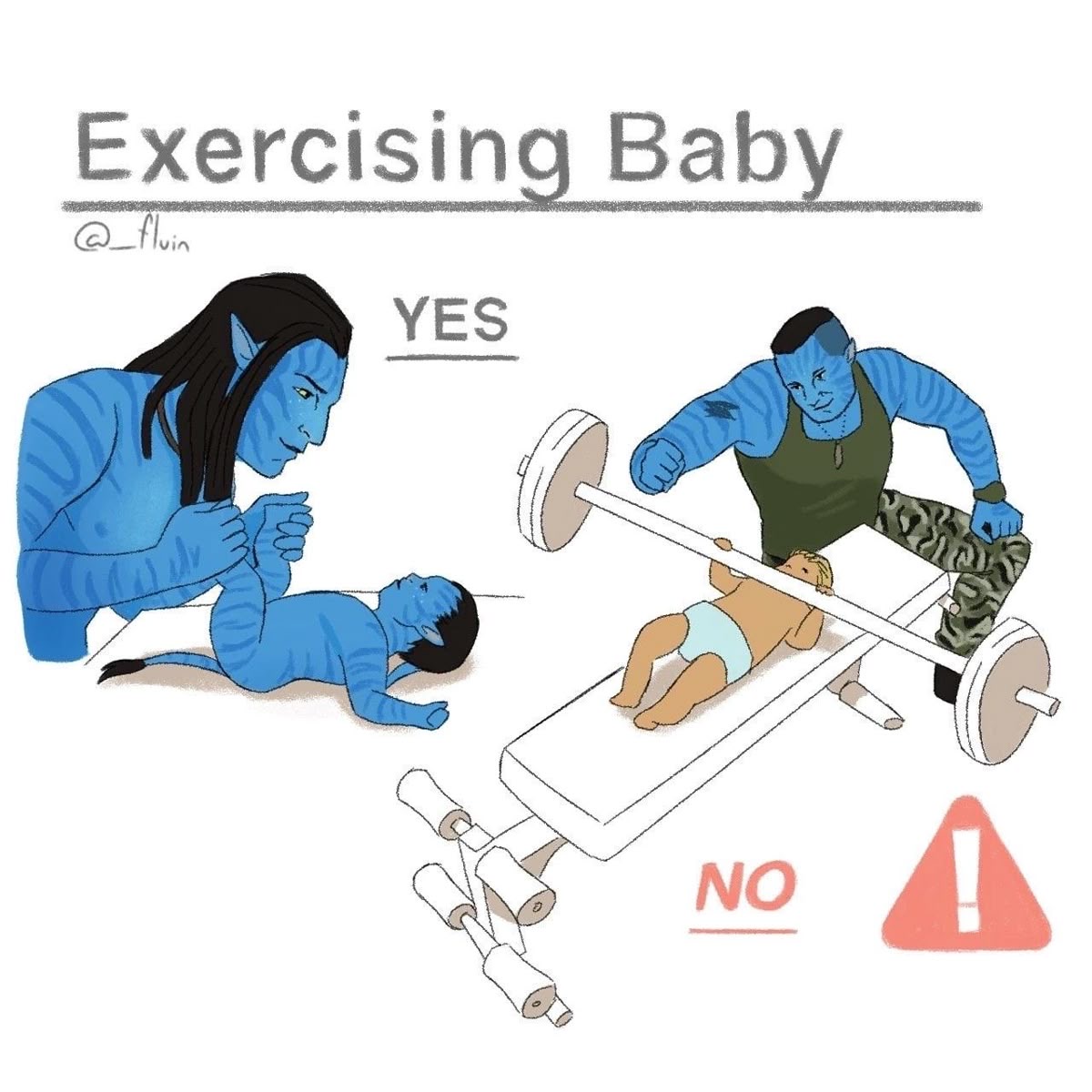 Exercising a baby | Avatar (Film) | Know Your Meme
