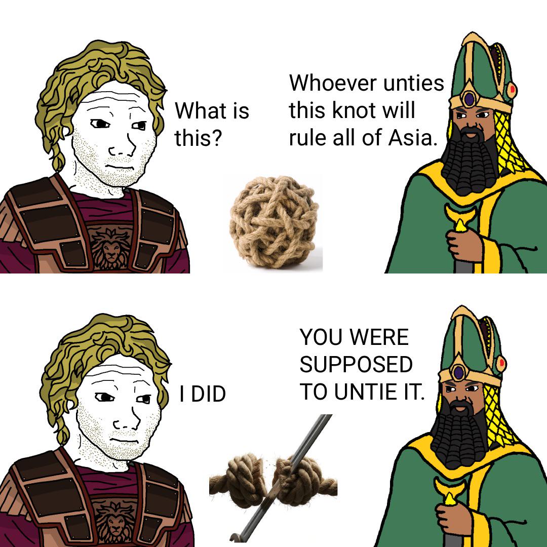 Alexander the Great and the Art of Problem-Solving | History Memes ...