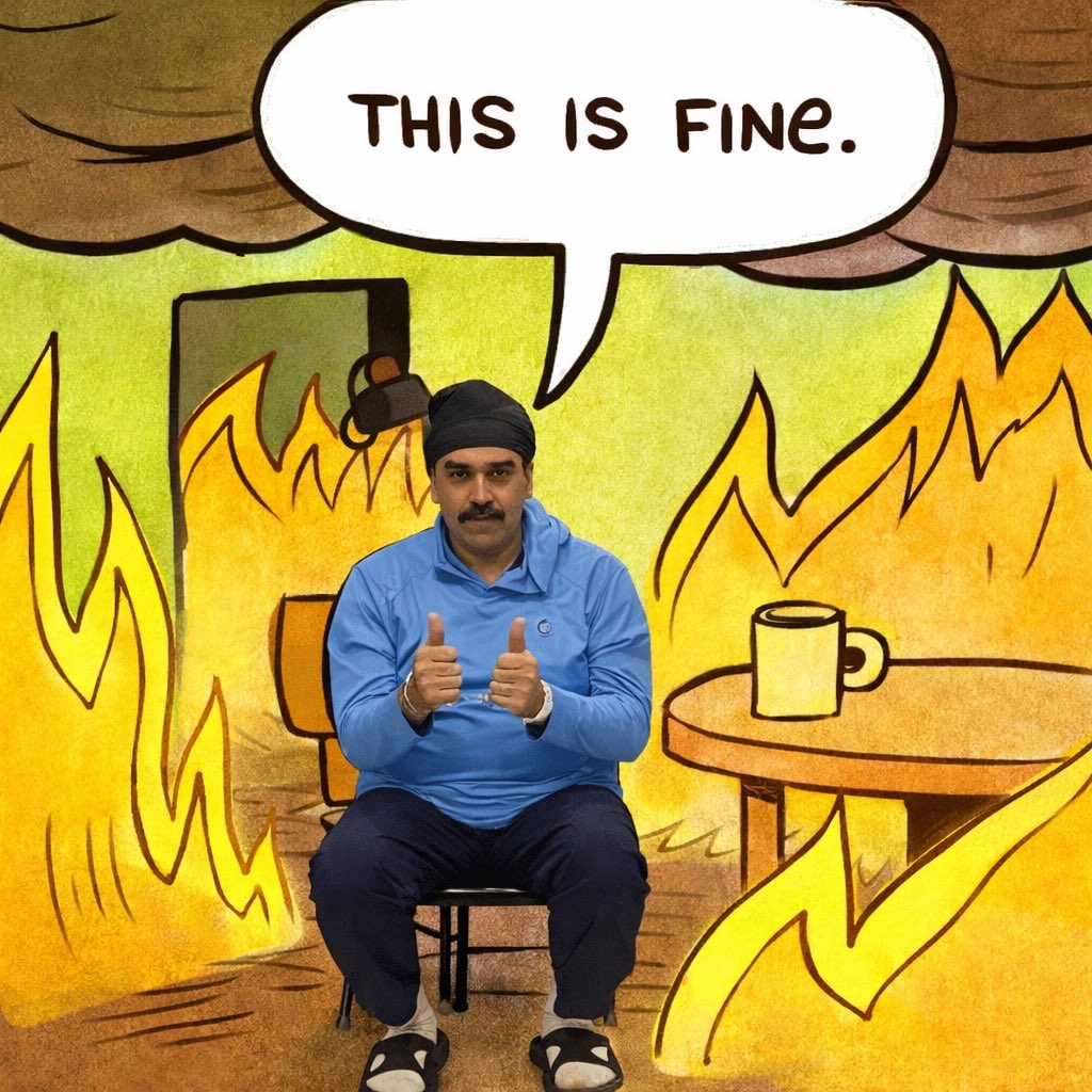 this is fine | Venezuela Regime Change | Know Your Meme