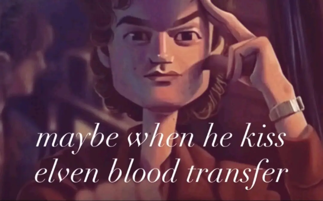 maybe when he kiss elven blood transfer | Steve Harrington Drawing ...