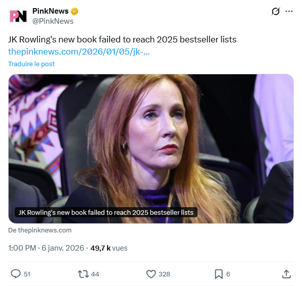 new book fail now eh! J.K. Rowling ha! ha! (laughter mocking of Nelson ...