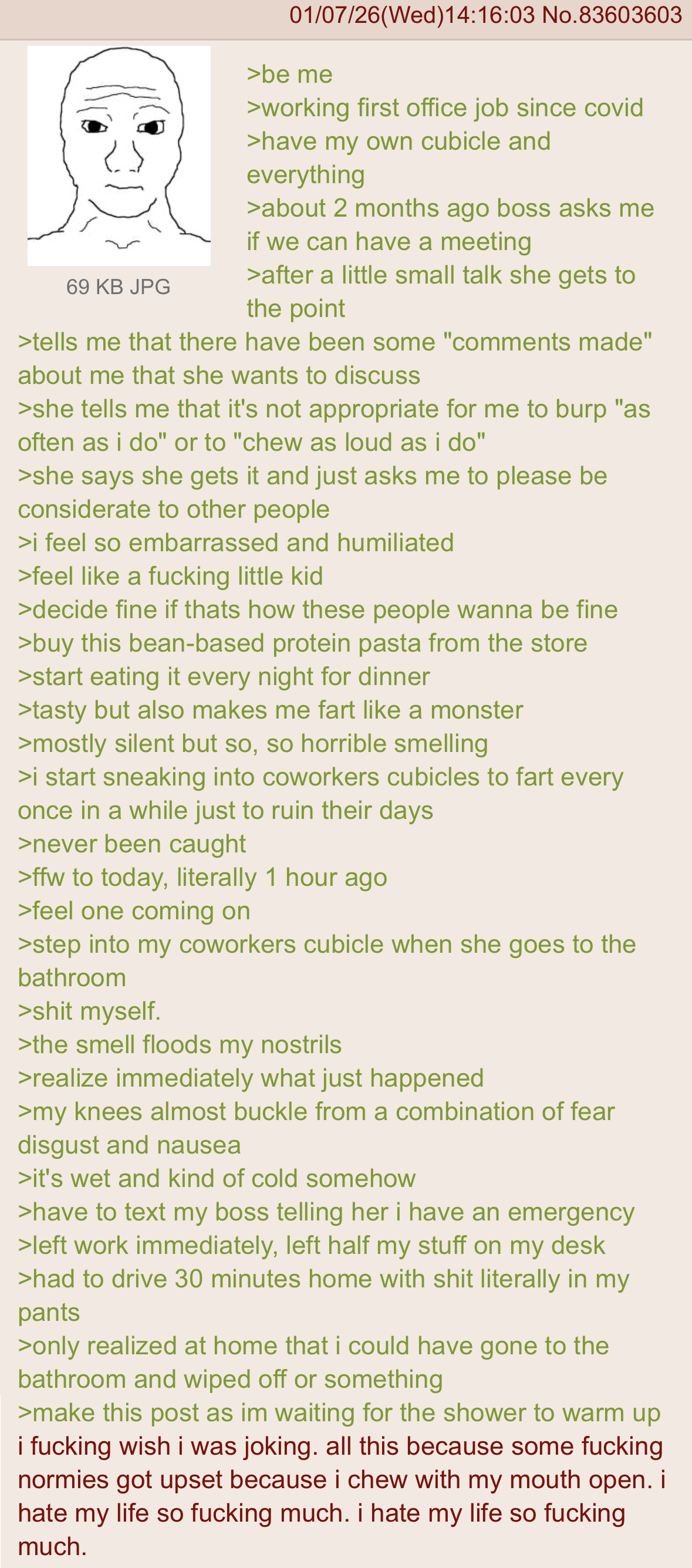 Anon’s revenge is best served cold | /r/Greentext | Know Your Meme