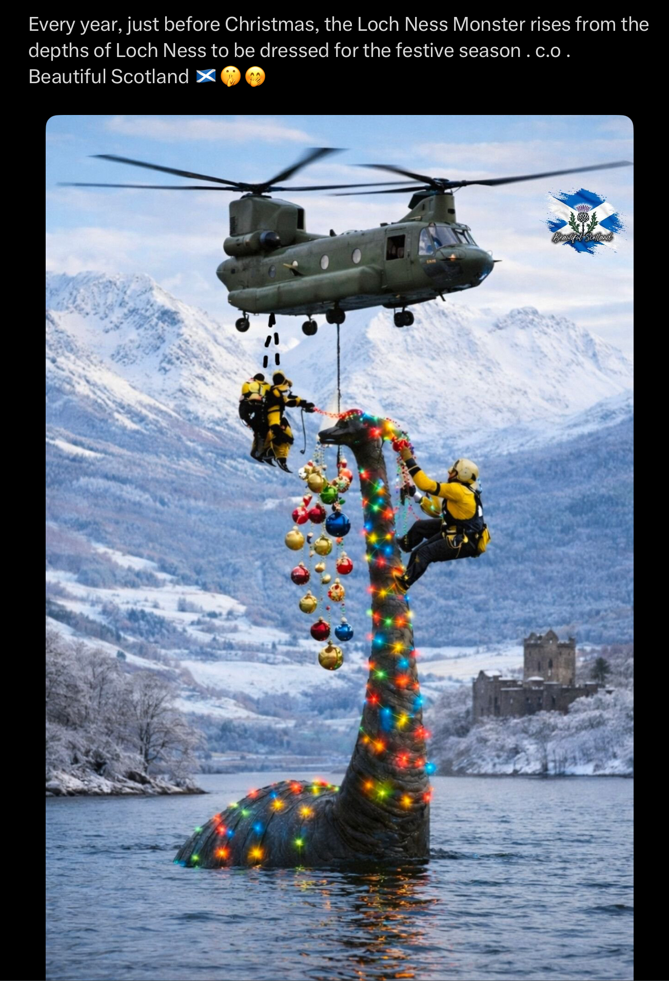 Festive lochness monster | Loch Ness Monster | Know Your Meme