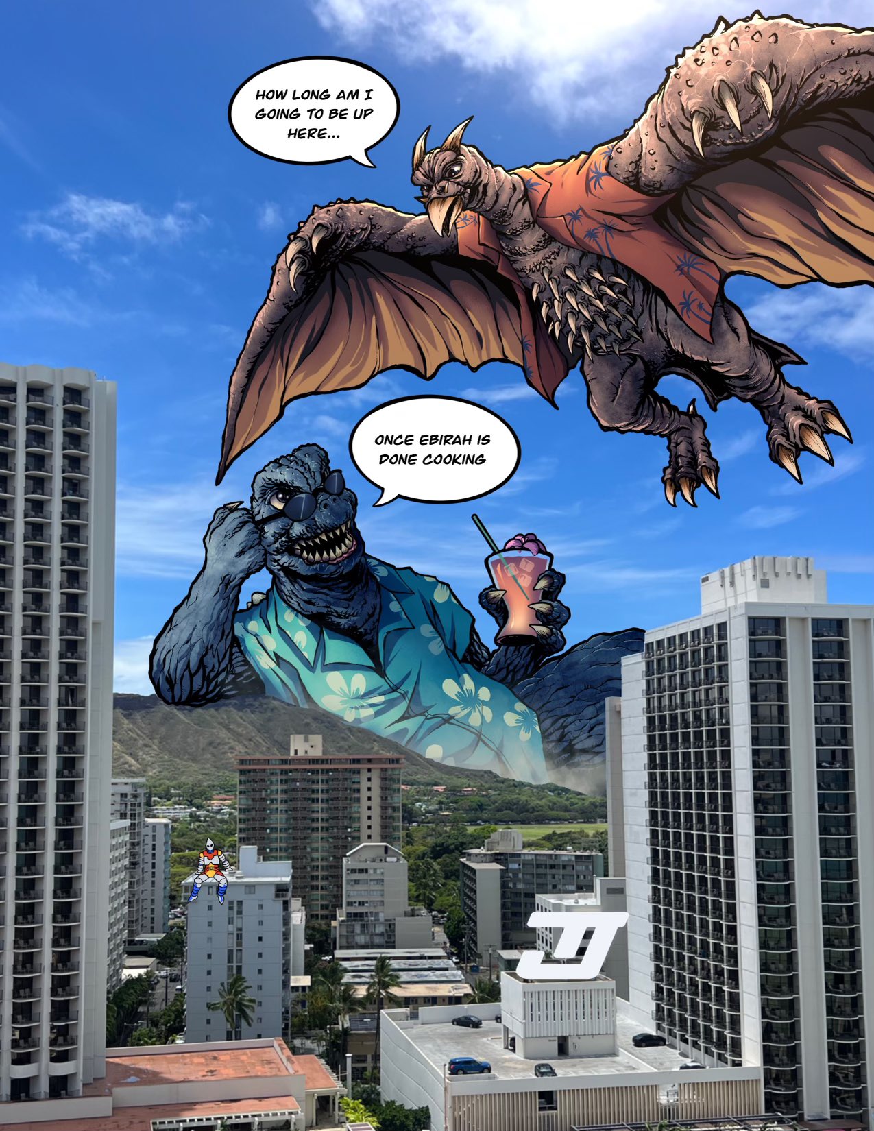 Godzilla vacation | Godzilla | Know Your Meme