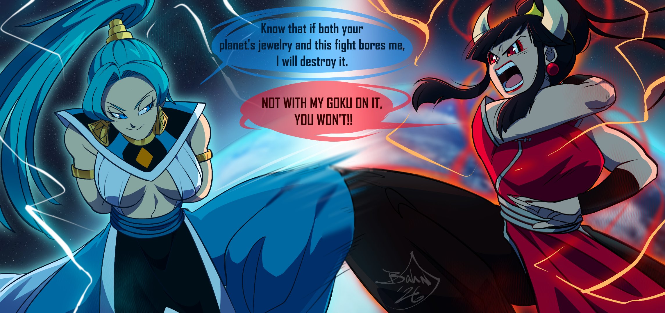 [What-If] Beautiful Goddess of Destruction Bulma vs Ox Goddess ChiChi 💙 ...