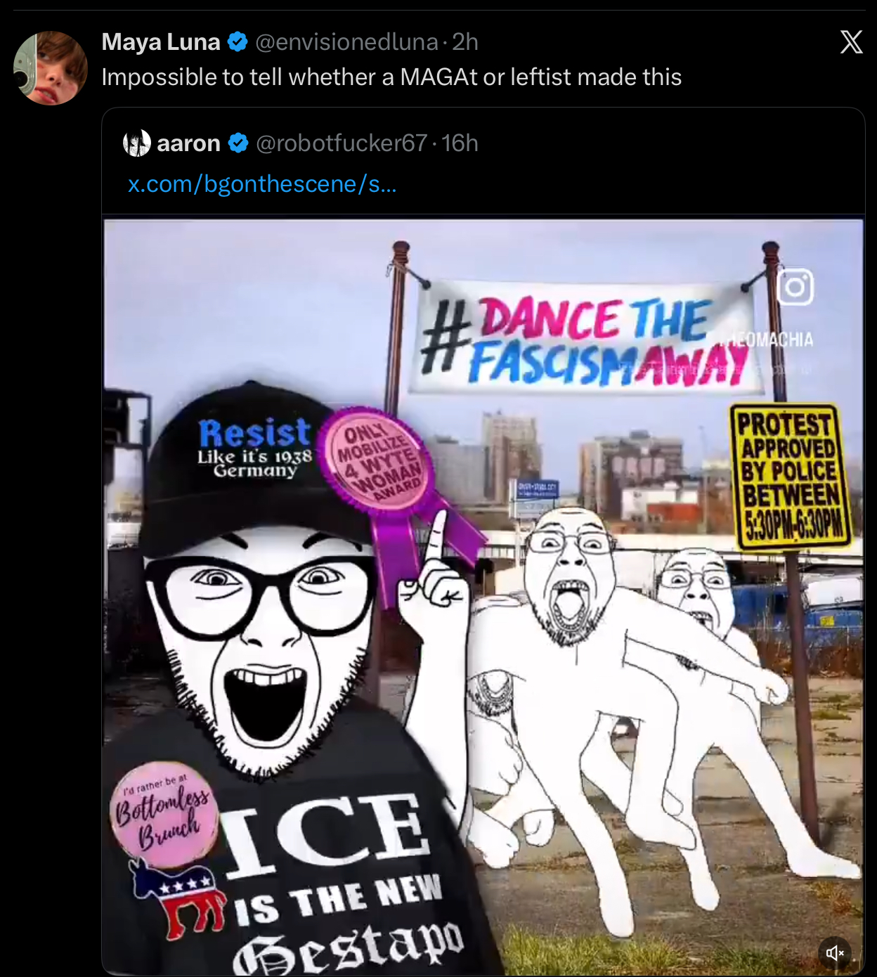 Can’t tell if a leftist or a maga made this | Know Your Meme