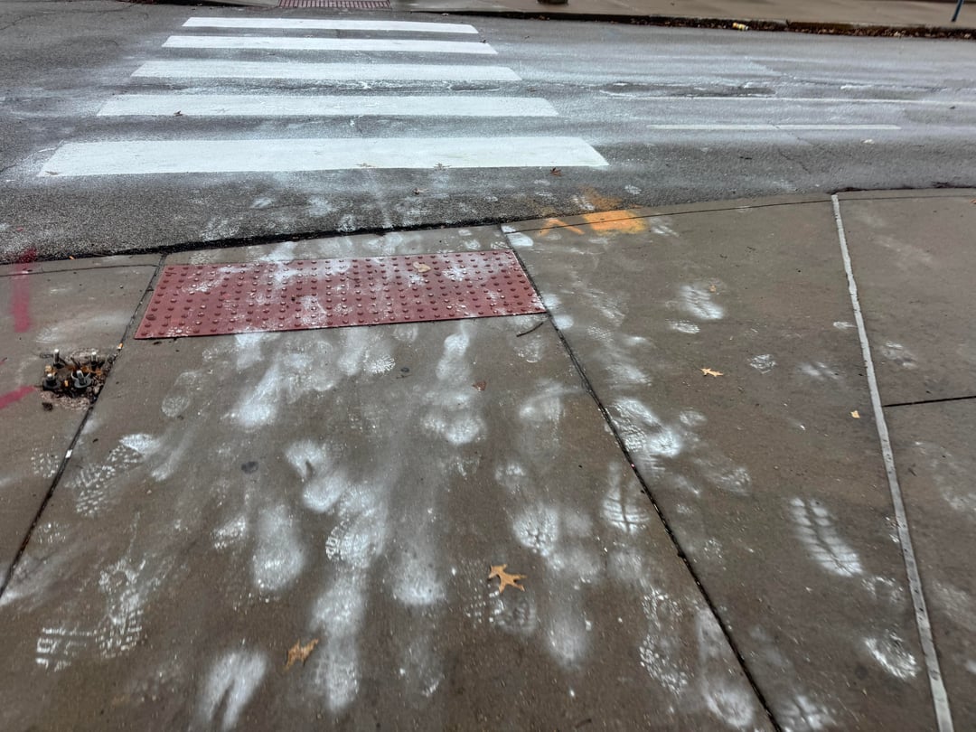 Repainting lines on a rainy day | Know Your Meme