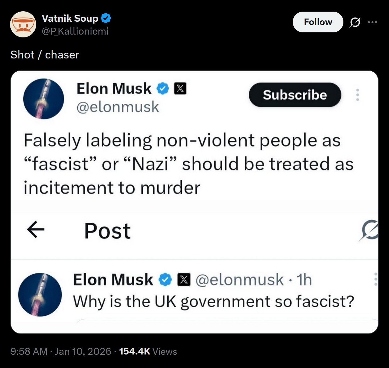 Elon Musk on using the term fascist | Know Your Meme