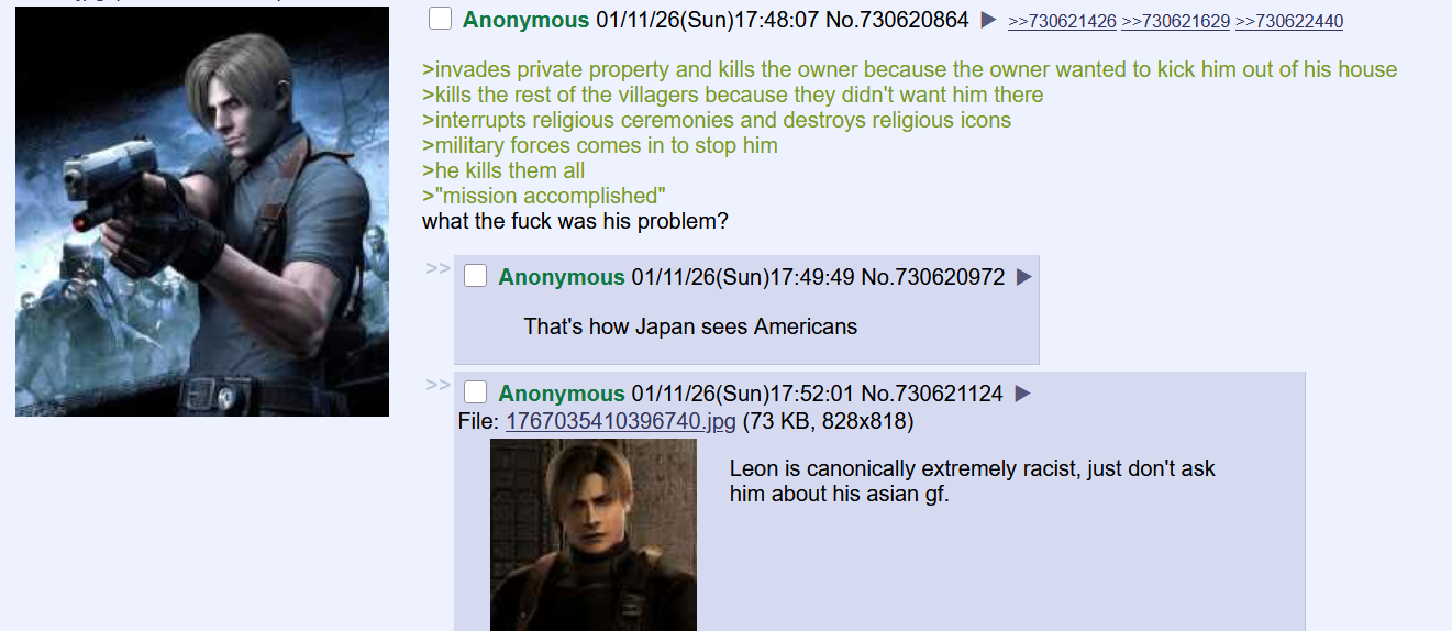 Resident Evil 4 is basically an ICE Simulator | /r/Greentext | Know ...