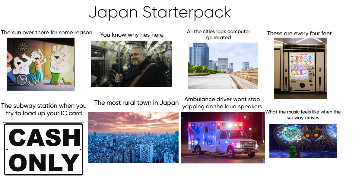 Japan Starterpack | /r/starterpacks | Know Your Meme