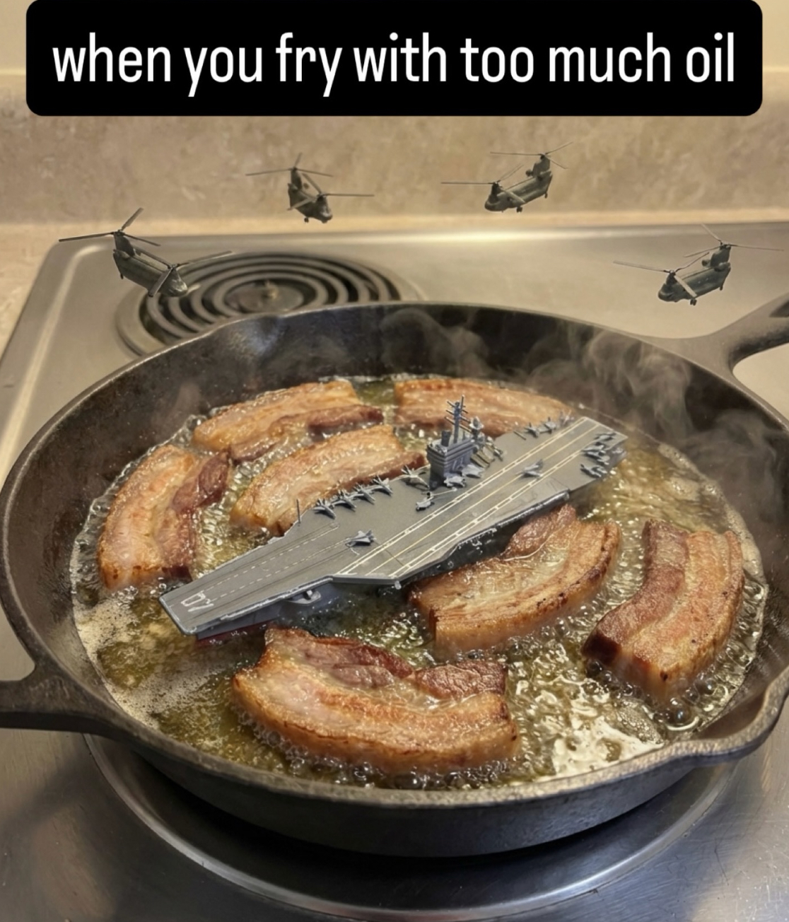 When you fry with too much oil | Know Your Meme