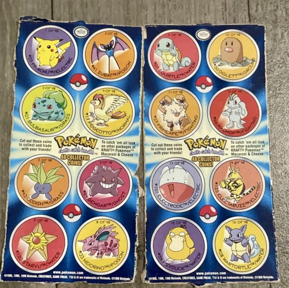 These cardboard Pokemon coins | 90s Nostalgia | Know Your Meme