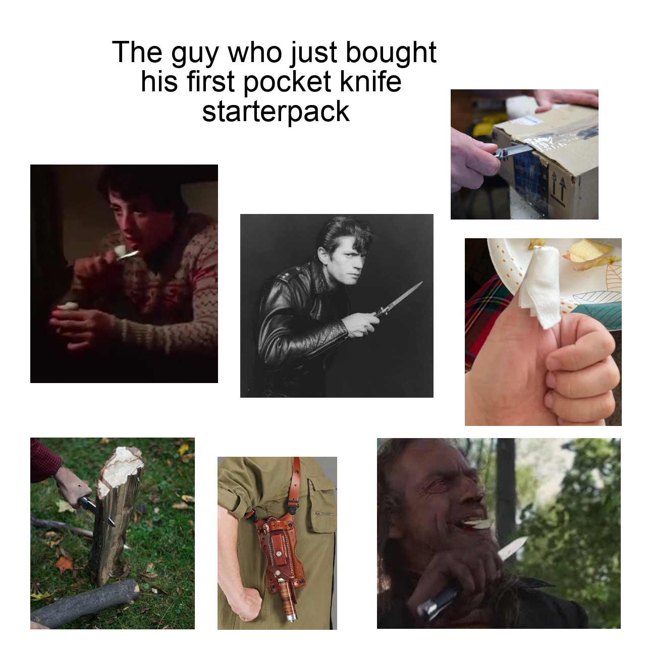 Guy who bought his first pocket knife starterpack | /r/starterpacks ...