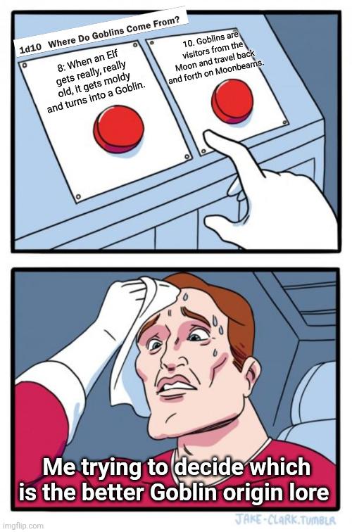 Stuck between two compelling Goblin choices... | /r/dndmemes | Know ...