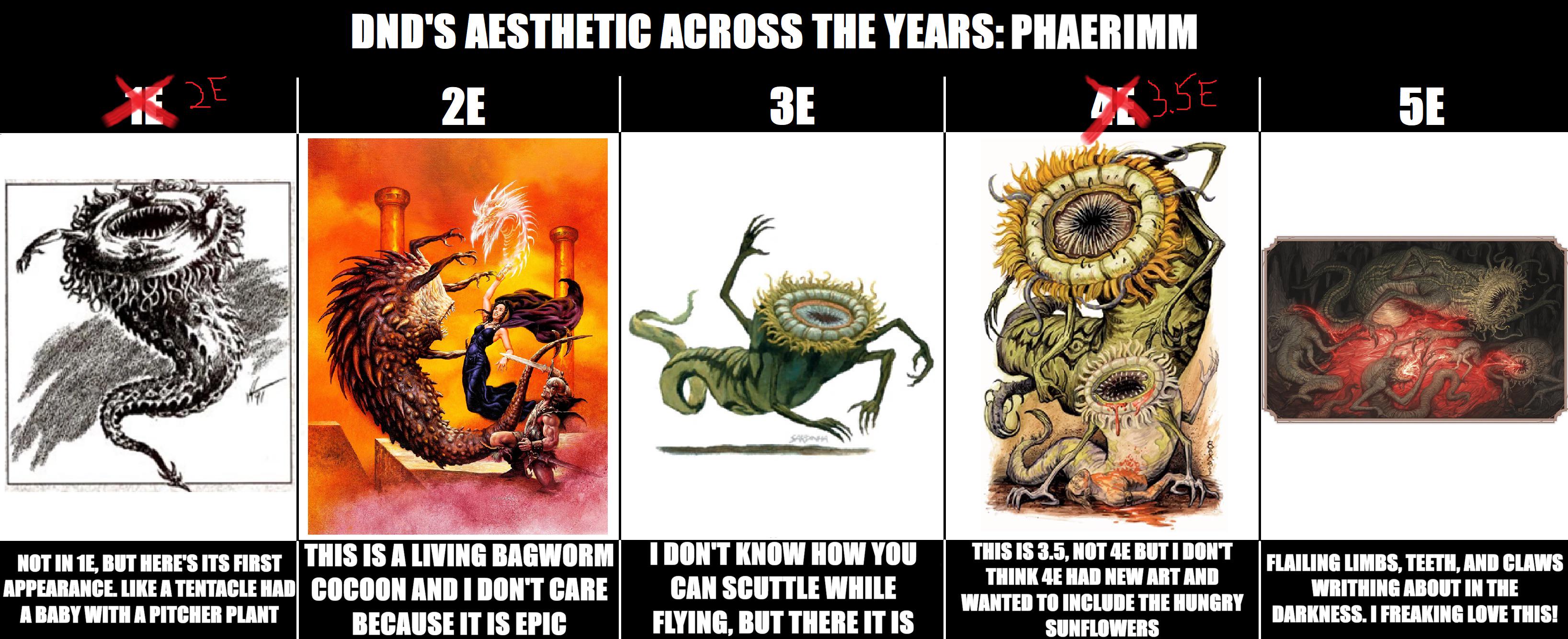 Phaerimm art across the editions | /r/dndmemes | Know Your Meme