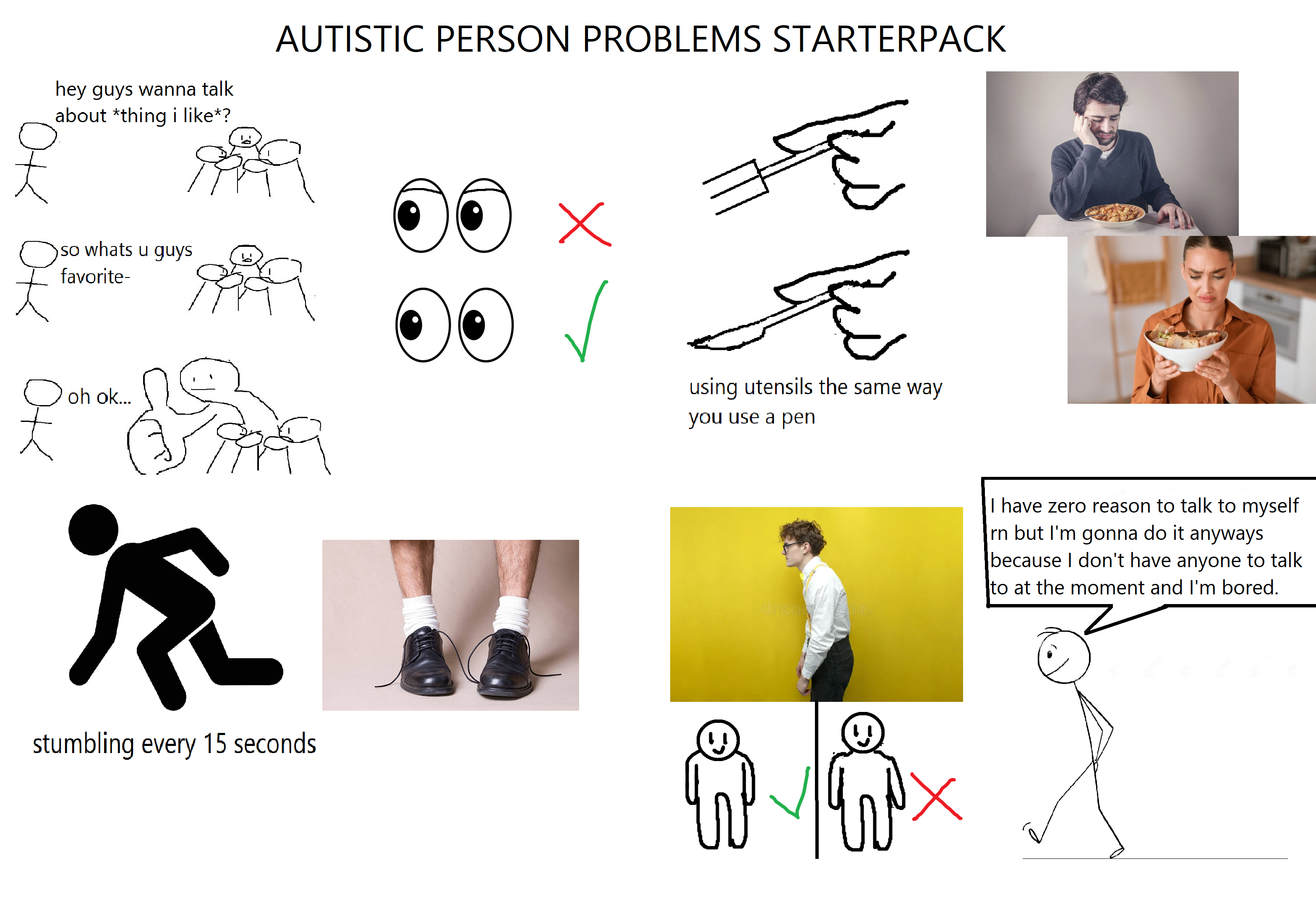 Autistic person problems starterpack | /r/starterpacks | Know Your Meme