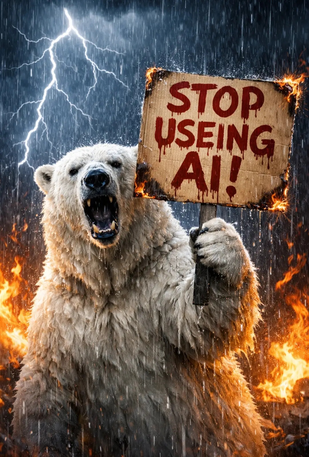 polar bear begging now | AI Killing Polar Bears | Know Your Meme