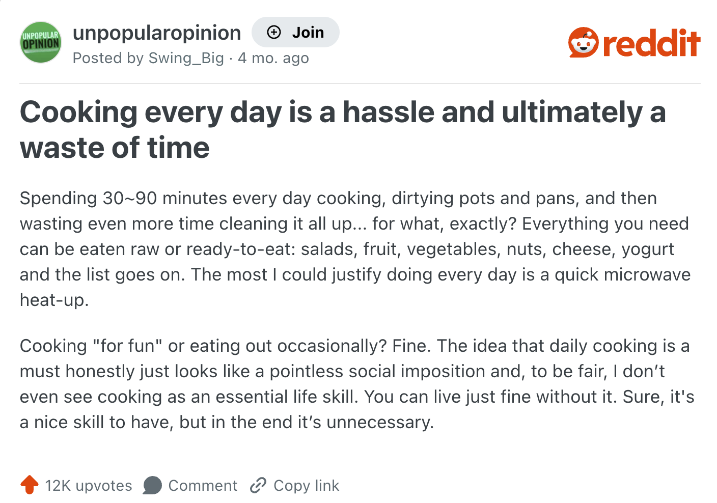 Cooking every day | Know Your Meme