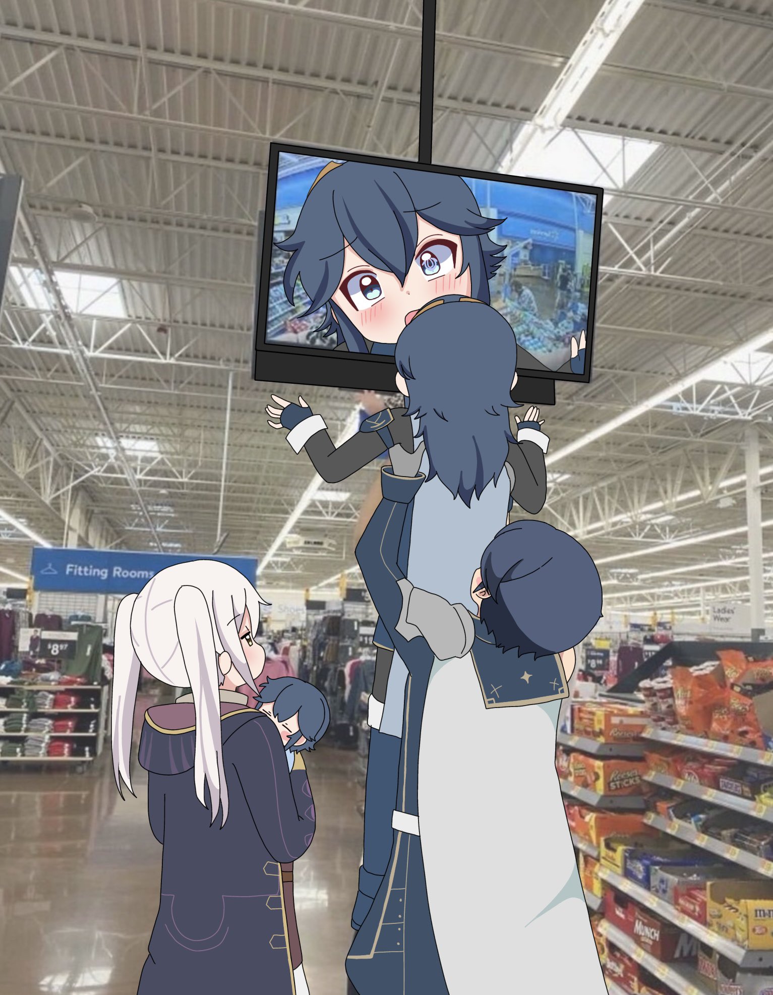 お前もしてやろう | Showing Baby to a Supermarket Camera | Know Your Meme