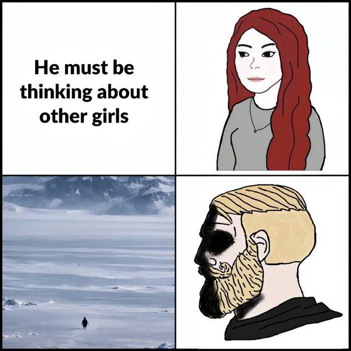 The sigma Penguin | /r/memes | Penguin Walking Toward Mountain ...