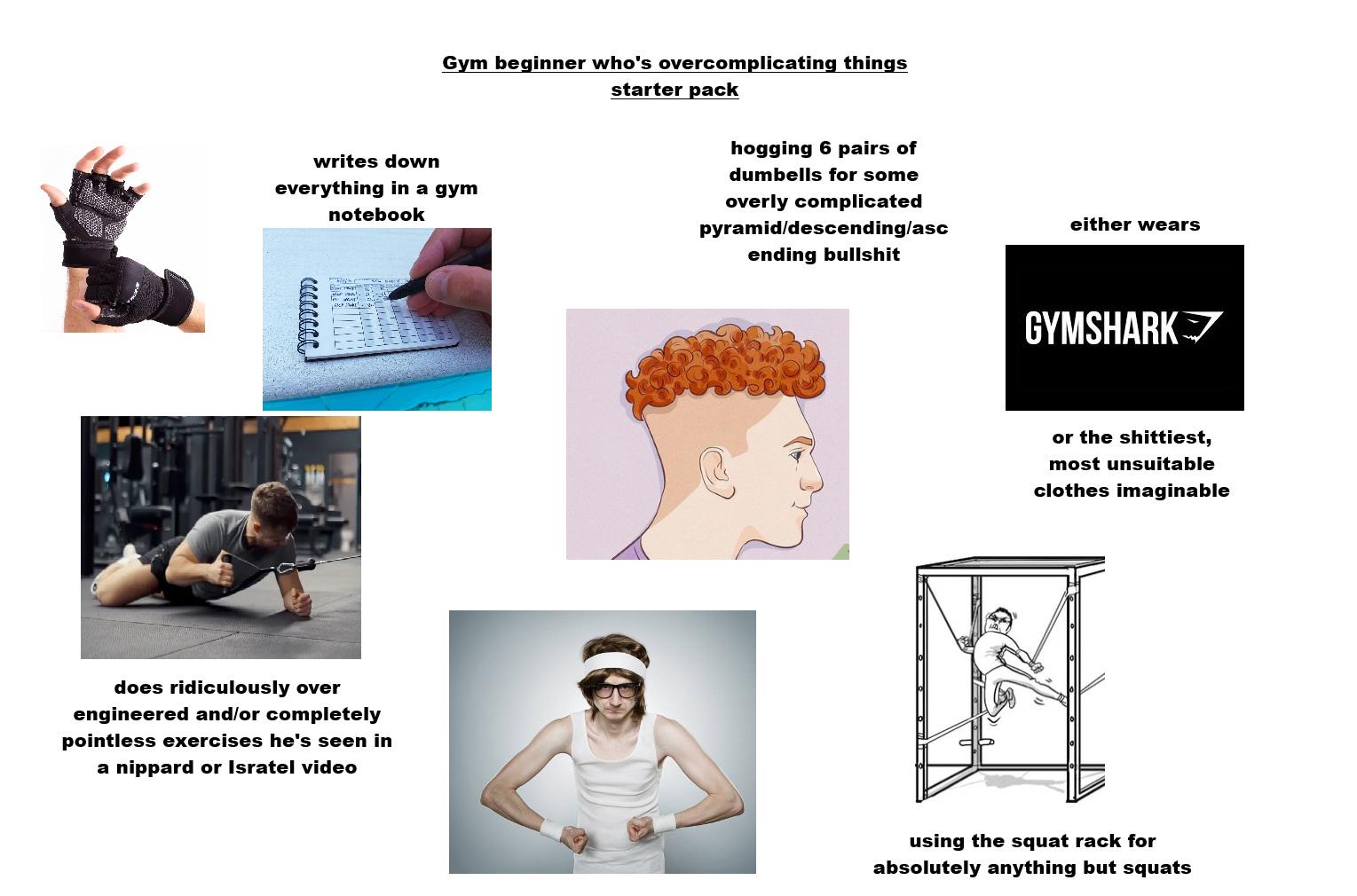 Gym beginner who's overcomplicating things starter pack | /r ...