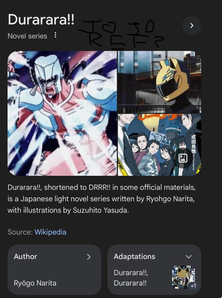 Dorararrararararraarrararara | /r/ShitPostCrusaders/ | Know Your Meme