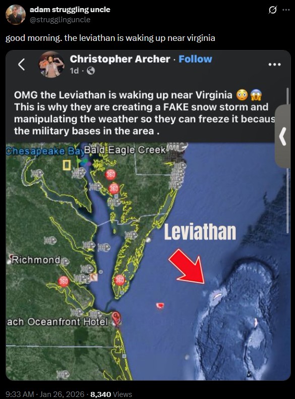 Leviathan Waking Up Near Virginia: Image Gallery | Know Your Meme
