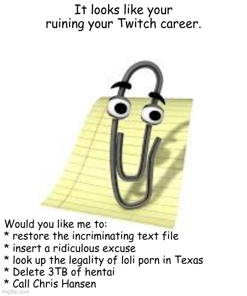 Clippy Tries to help Lacari dig himself deeper | Know Your Meme