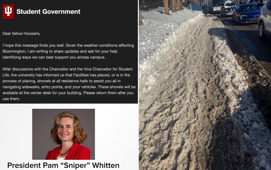 After 5 days of minimal snow removal, Indiana University is handing ...