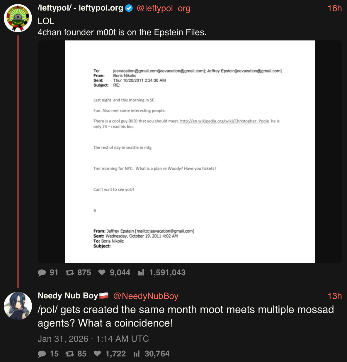 leftypol | Epstein-4chan Connection | Know Your Meme