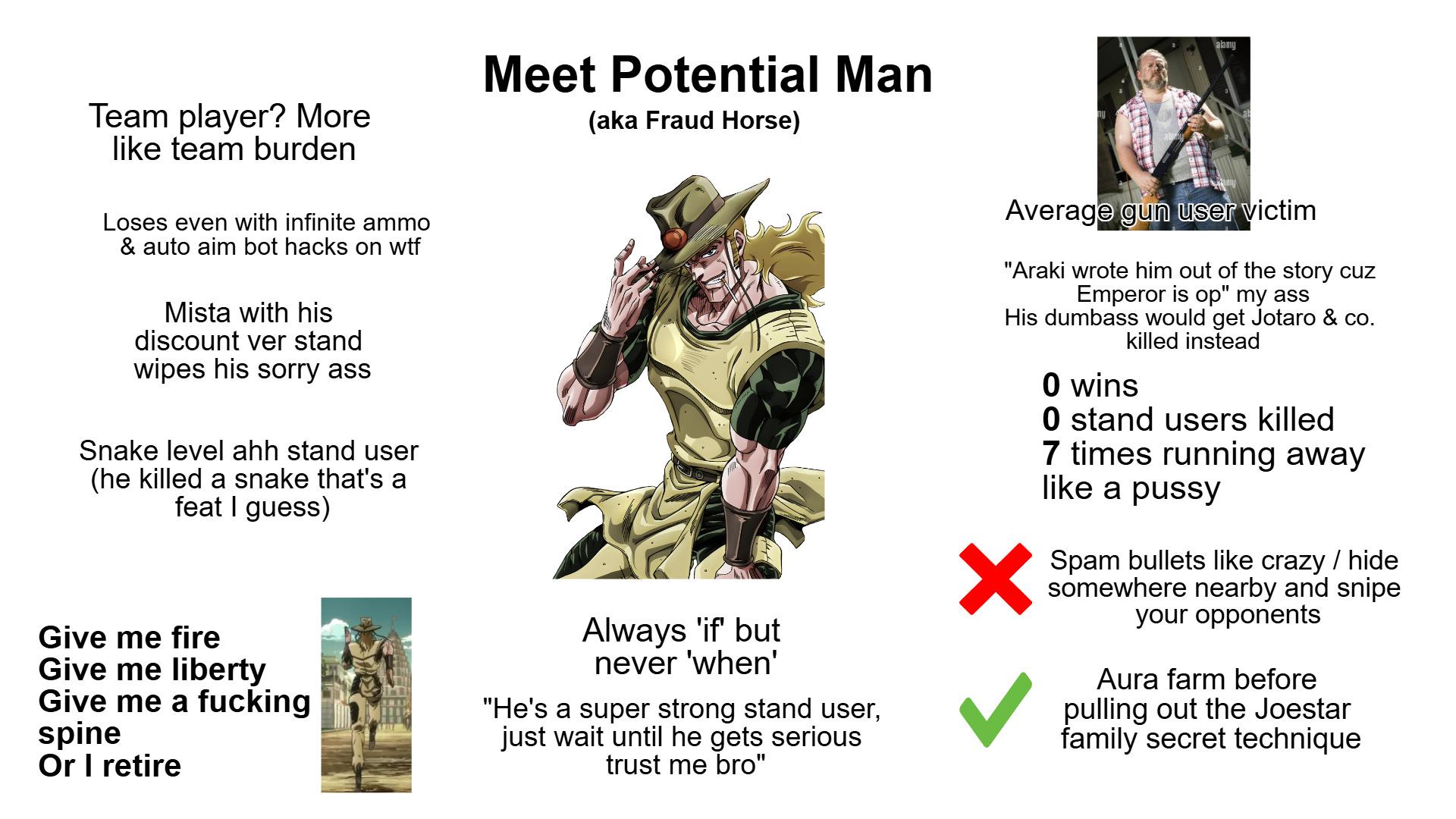 At this point, random guy with a shotgun genuinely low diffs this fraud ...