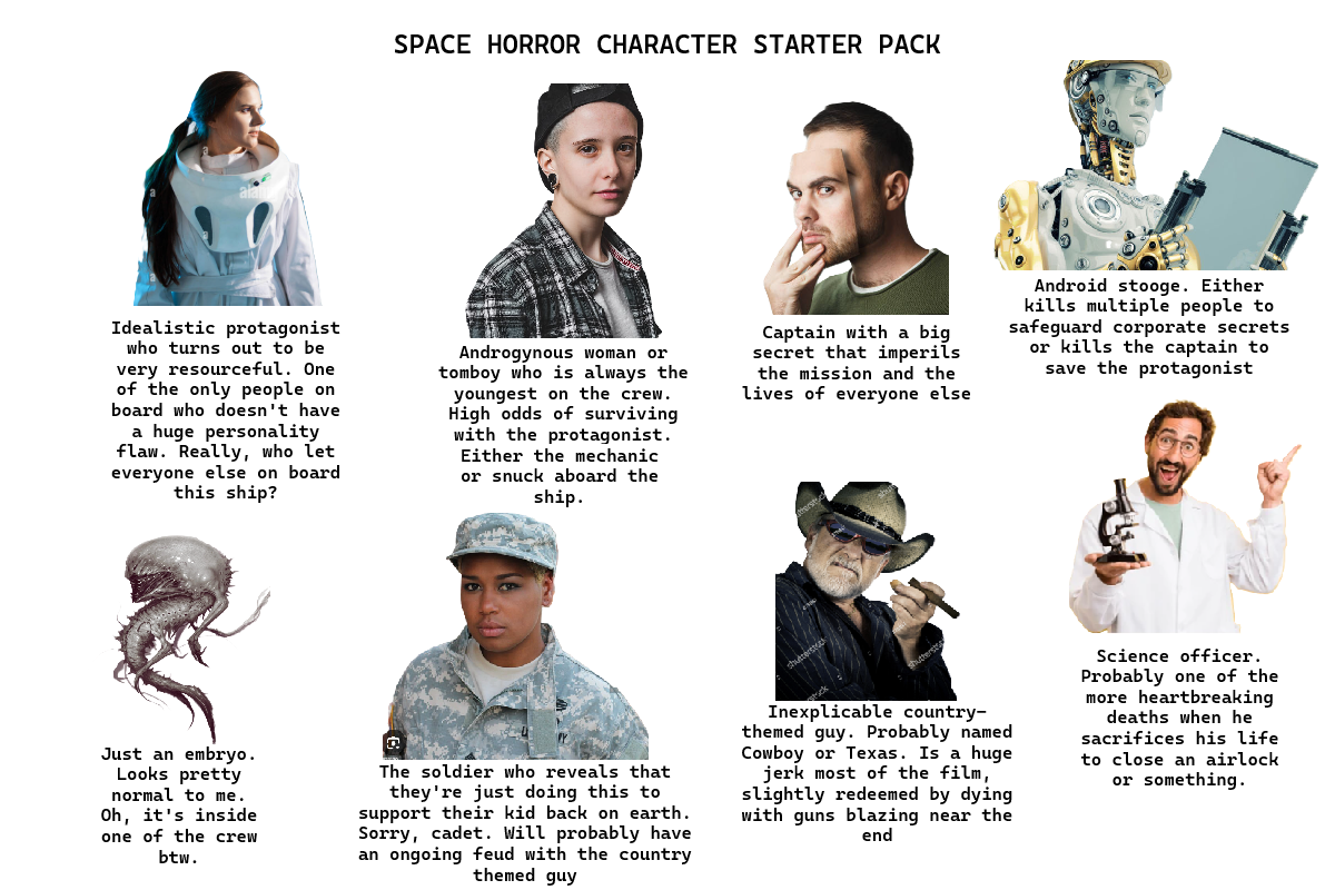 Space Horror Character Starter Pack | /r/starterpacks | Know Your Meme
