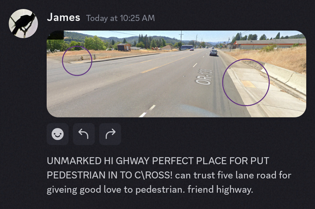 UNMARKED HI GHWAY PERFECT PLACE TO PUT PEDESTRIAN IN TO C\ROSS | Know ...