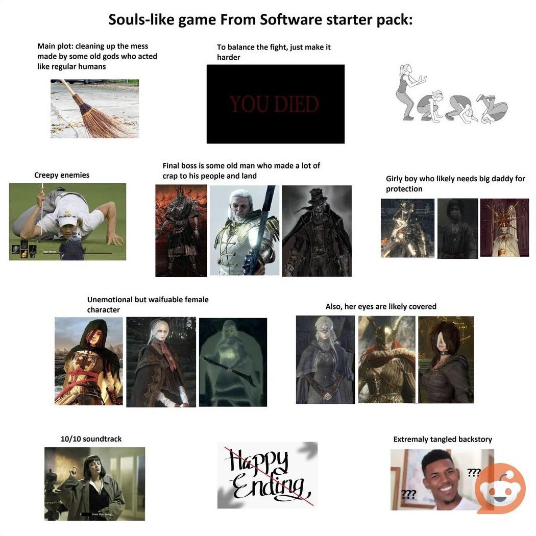 Souls-like game from software starter pack: | /r/starterpacks | Know ...