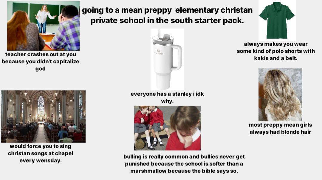 Going a preppy mean christan elementary private school in the south ...