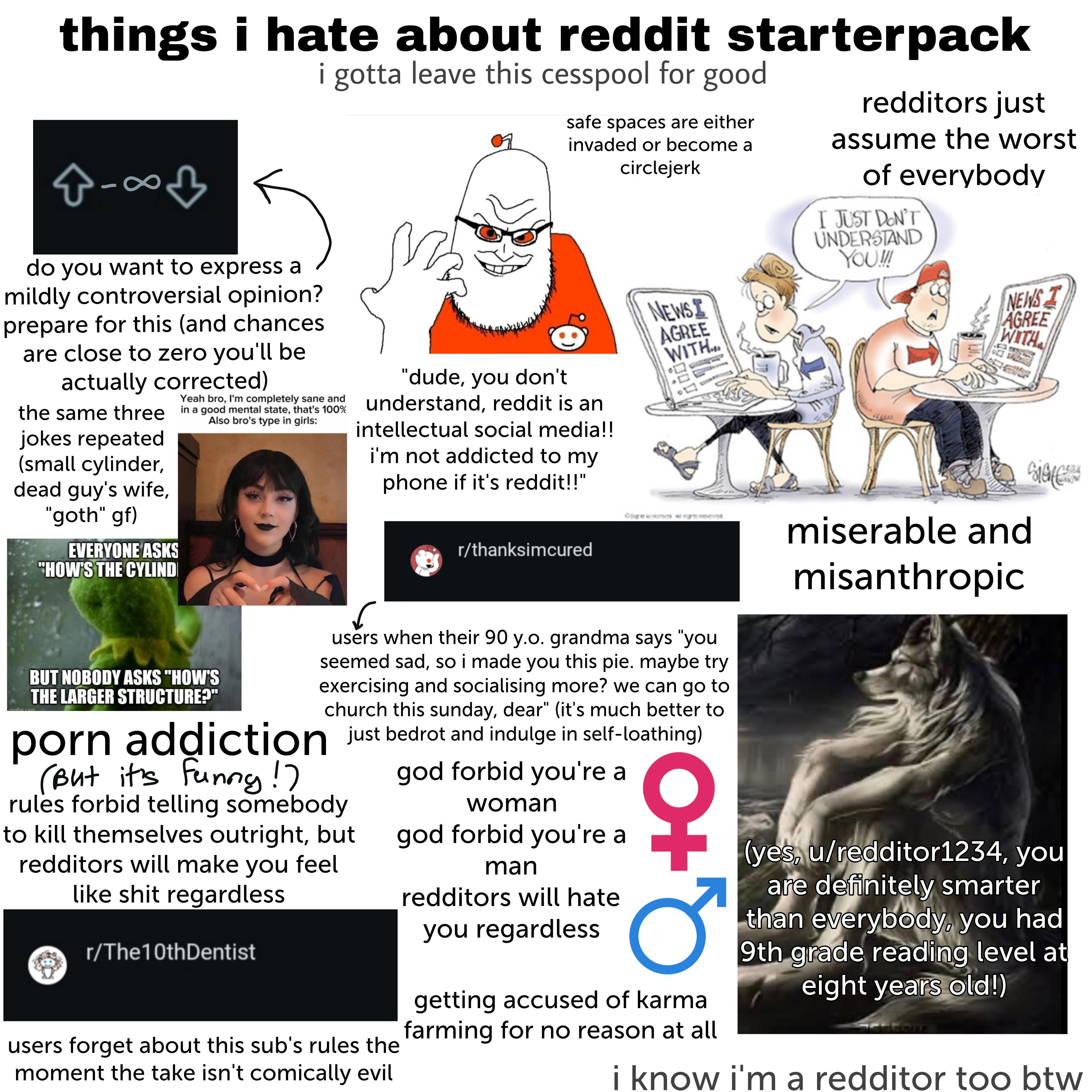 things i hate about reddit starterpack | /r/starterpacks | Know Your Meme