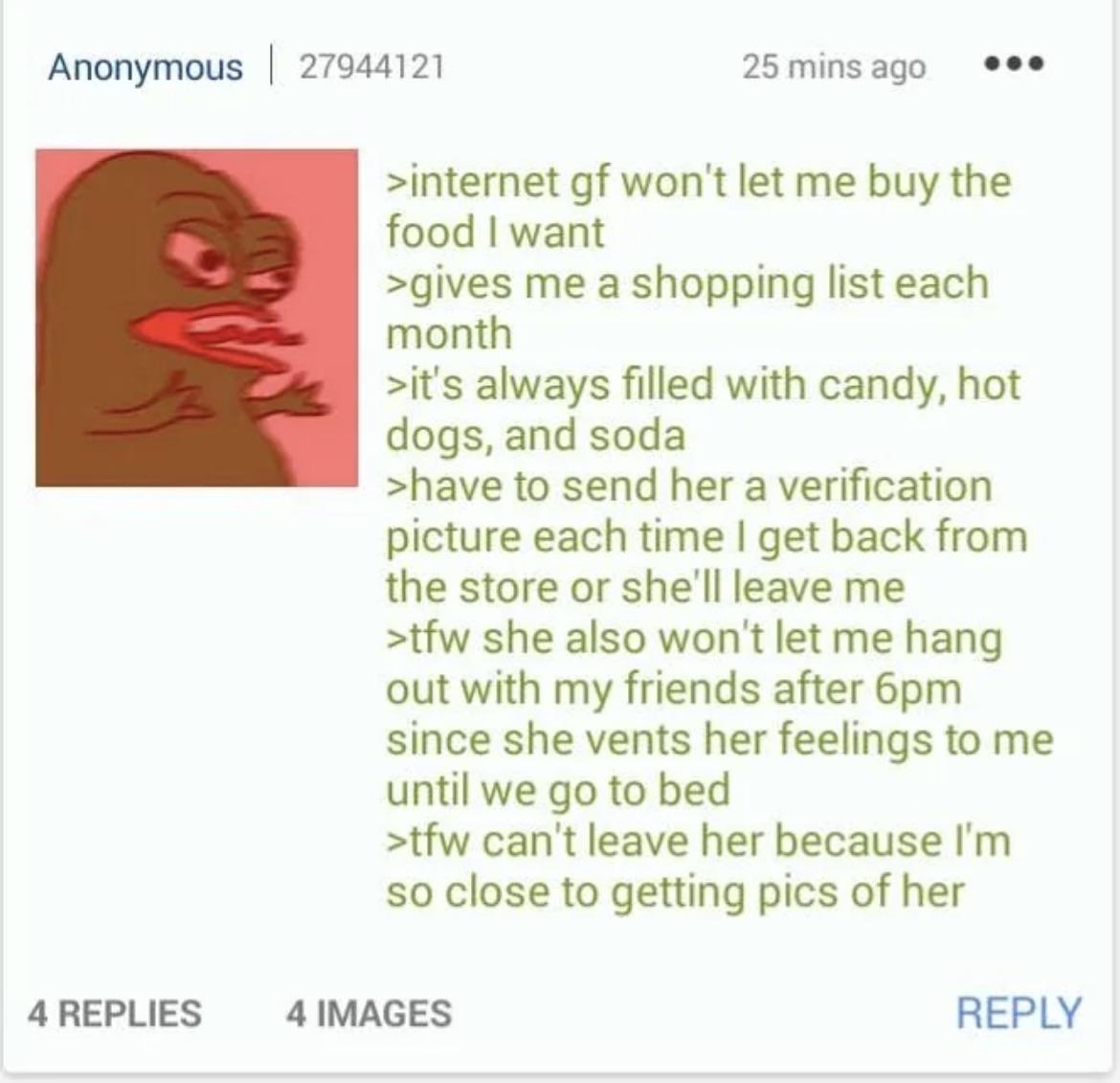 Anon and his internet gf | /r/Greentext | Know Your Meme